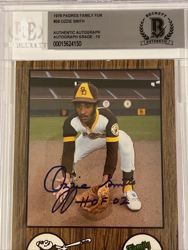 1978 Ozzie Smith Padres Family Fun Signed / Auto. BAS 10 | eBay