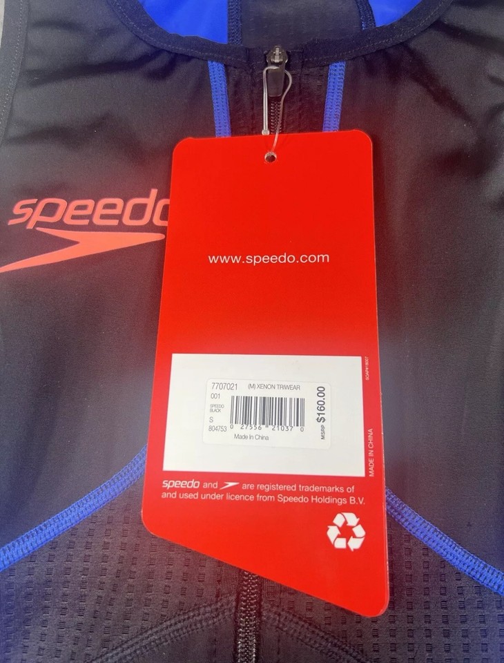 NWT NEW SPEEDO TRIATHLON TRI SPEED SKIN RACE SUIT CYCLING SINGLET ...