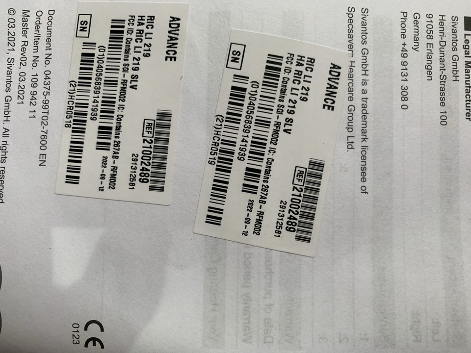 HEARING AIDS SPEC SAVERS ADVANCE RIC LI X 19 🌹🌹🌹🌹 | eBay UK