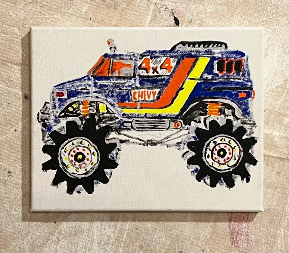 Vintage Schaper Stompers 4x4 Chevy Van GRAIL Art Painting By Louie Vent ...