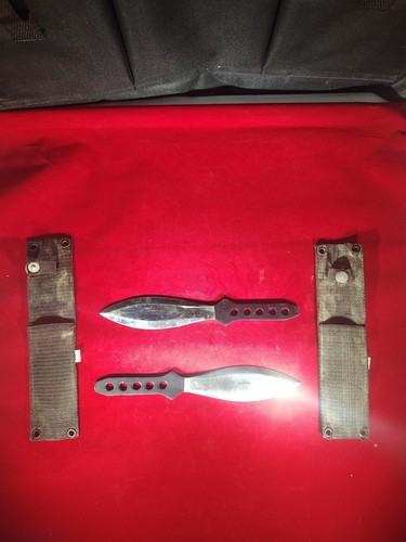 Vintage Pakistan Throwing Knives Pair Black Handle Eight And a Half ...