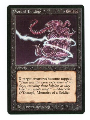 Magic the Gathering The Dark Word of Binding NM MTG | eBay