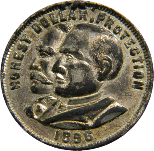 1896 William McKinley Honest Dollar Protection Uniface Token (02018) | eBay
