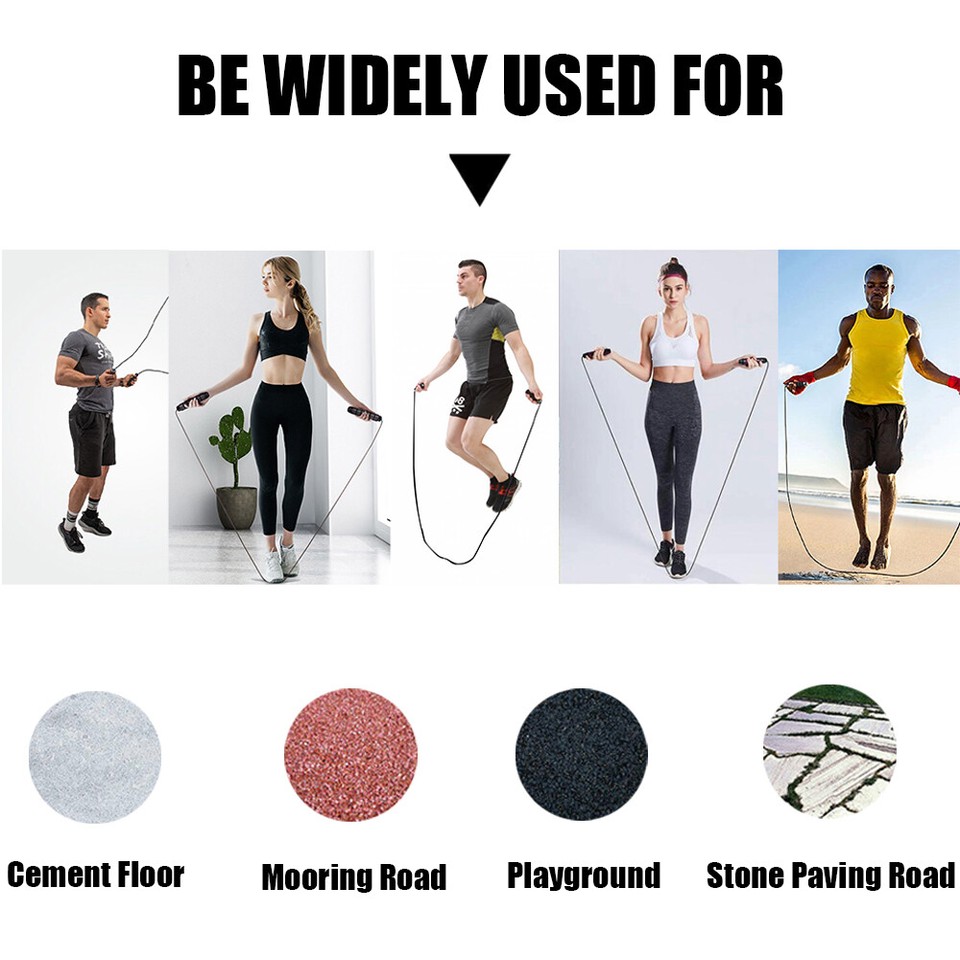 2X Jump Rope Skipping Aerobic Exercise Boxing Adjustable Bearing Speed ...