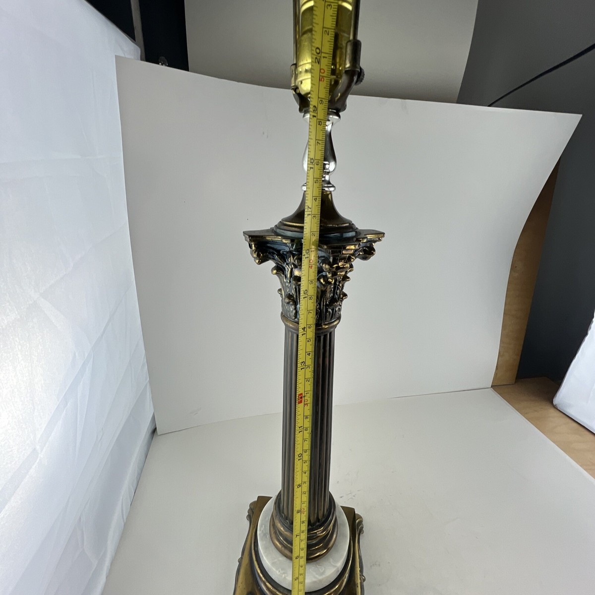 Greek Marble Column Lamps Close Up Greek Columns Stock Illustrations