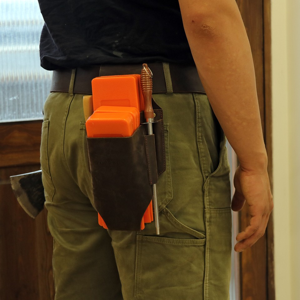 TOURBON Leather Loggers Woodsmen Tools Storage Belt Pouch Felling Wedge ...