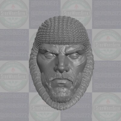 Male Chainmail Knight custom head for Mythic Legions & other action ...