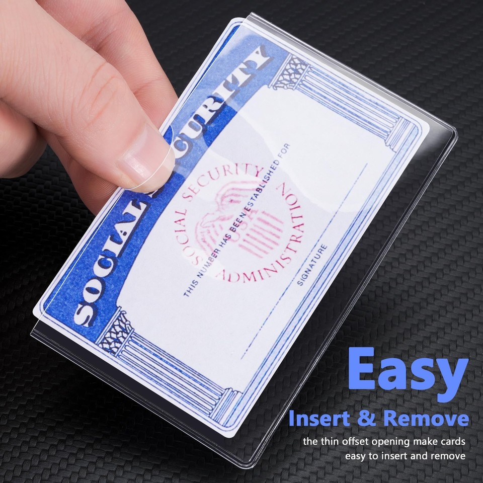 6 Pack Social Sucurity Card Portector Medicare Card Protector Sleeve ...