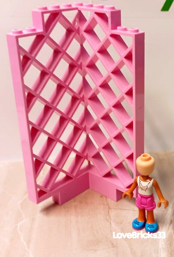 LEGO Garden Wall LATTICE Trellis PINK Dark Corner Fence Part Thick ...
