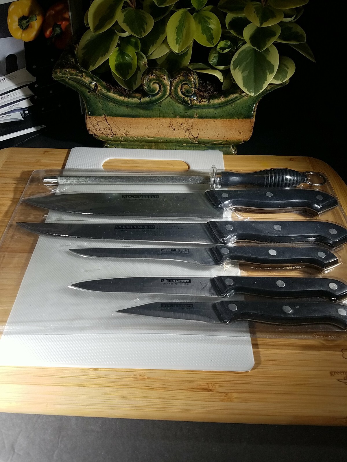 New Set Of KUCHEN MESSER Knifes, 8"chef, 8"carving, boning, utility ...