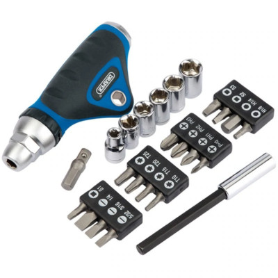 Draper Tools Ratcheting Screwdriver, Socket and Bit Set. (25 piece) | eBay