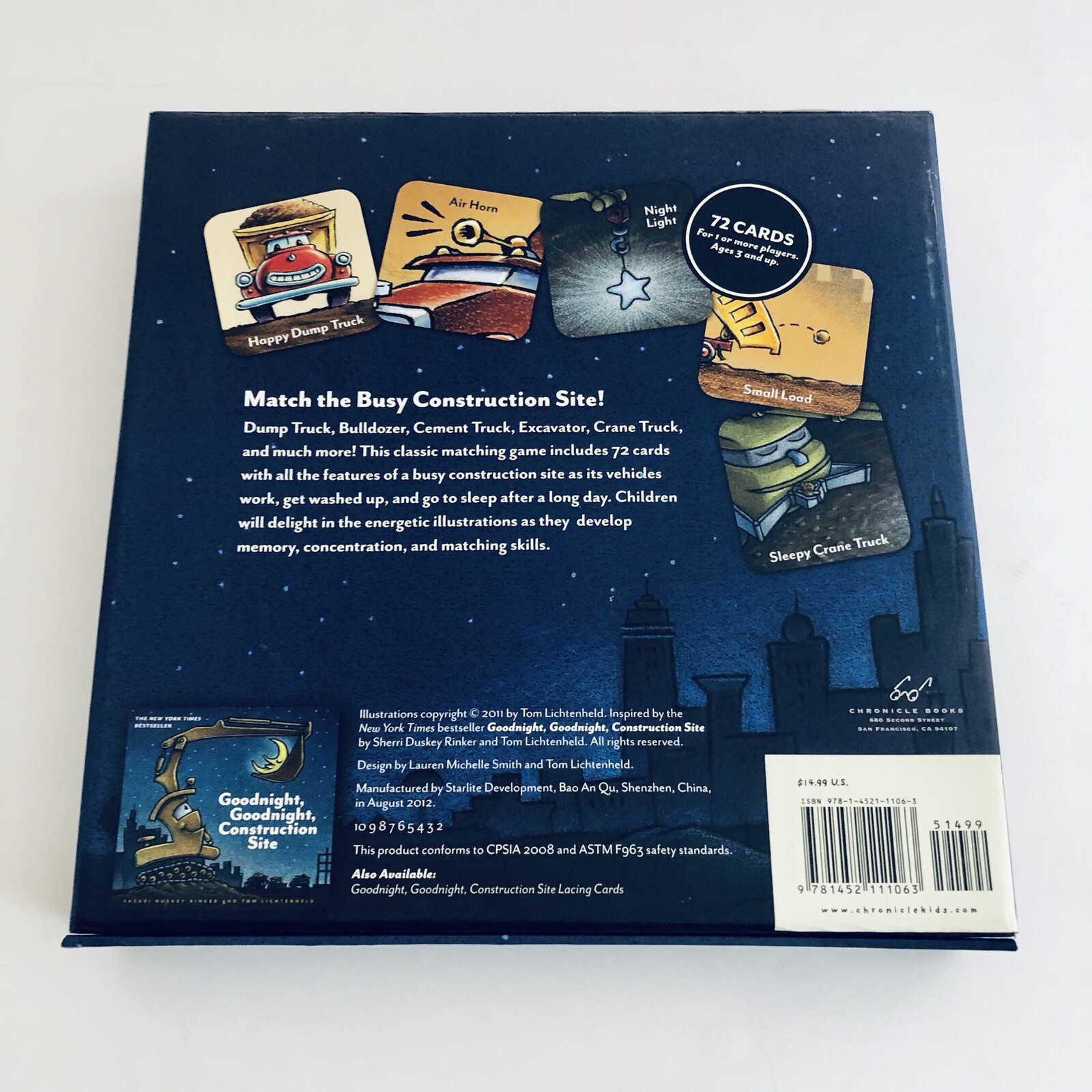 Good Night Good Night Construction Site Memory Game Backhoe Educational ...