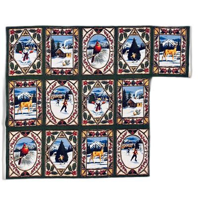 Daisy Kingdom First Snow Quilt Block Panel8107 Winter Fabric Panel ...