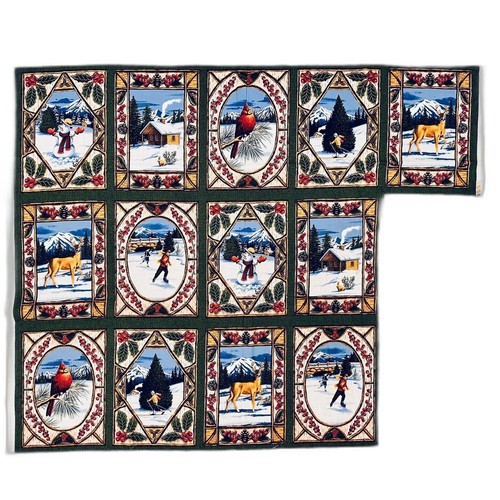 Daisy Kingdom First Snow Quilt Block Panel8107 Winter Fabric Panel ...