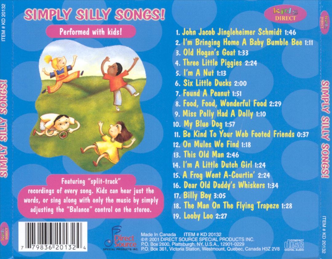 KIDS DIRECT SERIES - SIMPLY SILLY SONGS NEW CD 779836201324| eBay