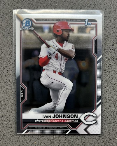 2021 Ivan Johnson 1st Bowman Chrome Prospects BCP149 Cincinnati Reds ...
