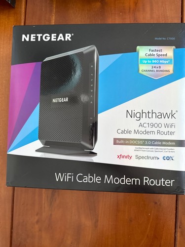 NETGEAR Nighthawk Dual Band AC1900 Cable Modem Router - Black (C6900 ...
