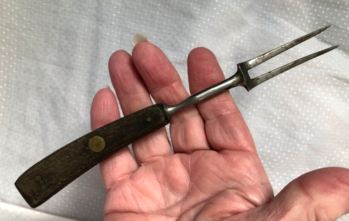 Antique REVOLUTIONARY WAR Soldiers 2 Tine Fork Wood Handle 7" 1700s | eBay