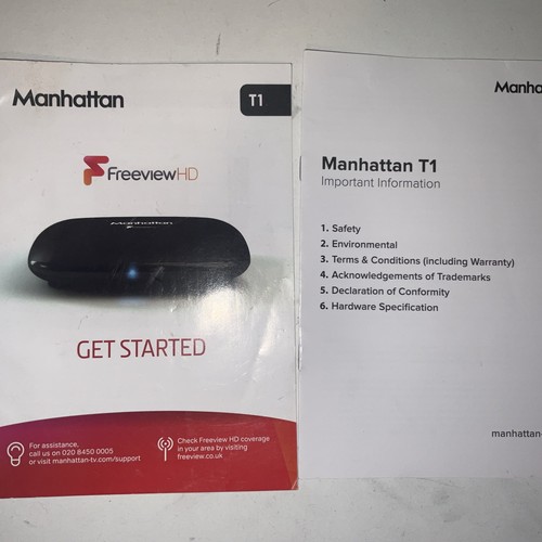 Manhattan T1 Freeview HD Set Top box (MANUAL ONLY) | eBay UK