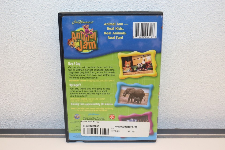 Rare Blockbuster Jim Henson's Animal Jam JAM ROOM Dance Party DVD ...