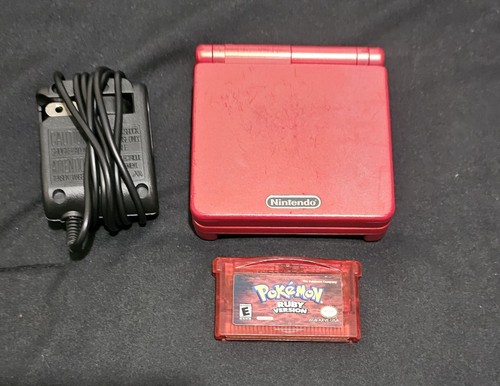 Nintendo Gameboy SP Console, Charger, Pokemon Ruby Version (Authentic ...