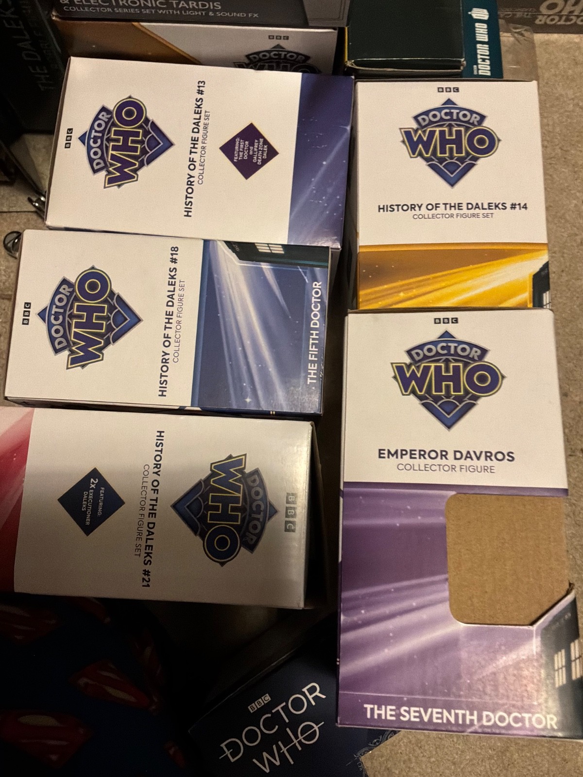 Doctor Who History of Daleks set of empty display boxes character ...