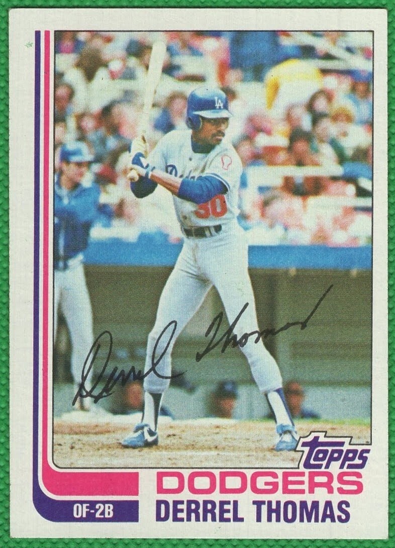 Derrel Thomas - 1982 Topps #348 - Los Angeles Dodgers Baseball Card | eBay