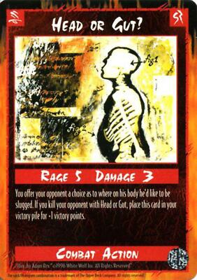 Rage CCG Head or Gut ? - Legacy of the Tribes | eBay