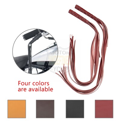 Motorcycle Leather Fringe Brake Clutch Handlebar Lever Cover Universal ...