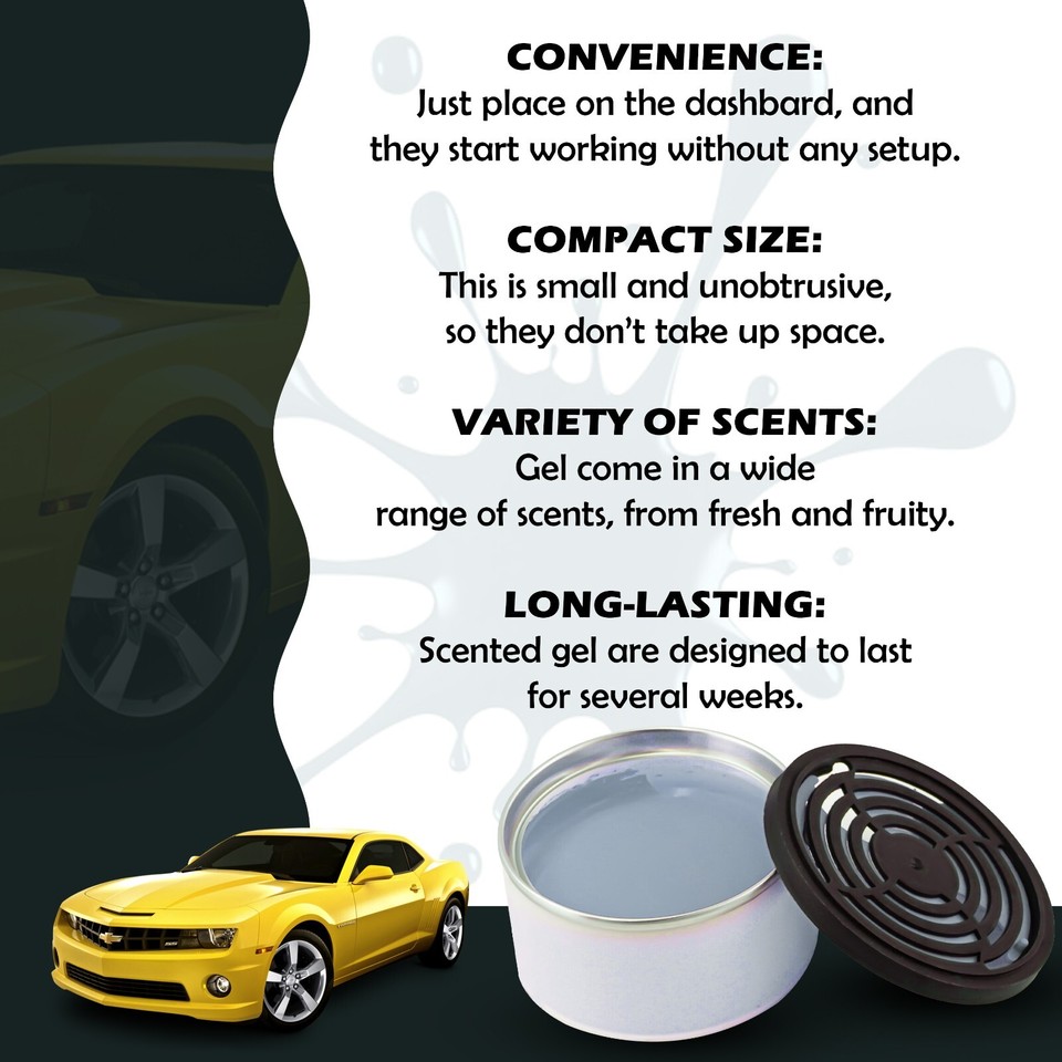 Adjustable Car Scented Gel Air Freshener Tin for Car, Van, Home ...