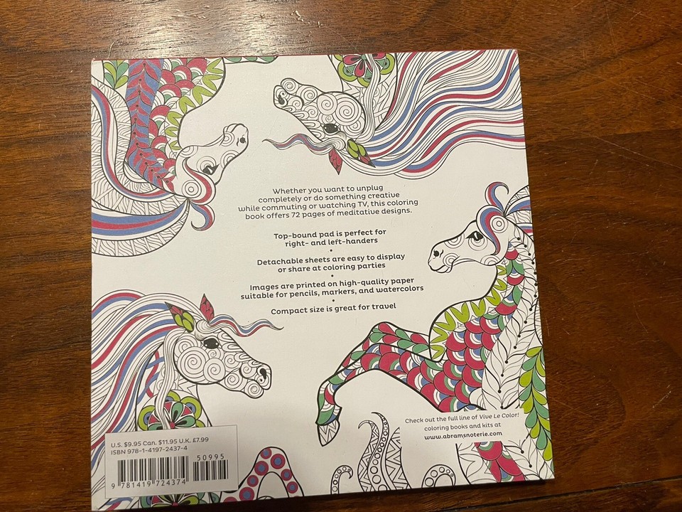 Vive Le Color! Horses (Adult Coloring Book): Color In; De-stress (72 ...