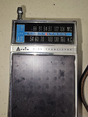 Vintage Arvin Nine Transmitter Transistor Radio Japan Works | eBay