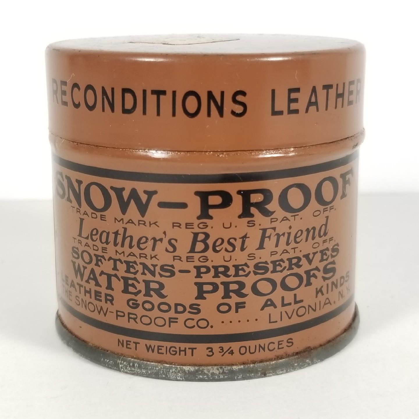 Snow-Proof Leather Boot Waterproofing Tin Can 3.75 NOS Advertising ...
