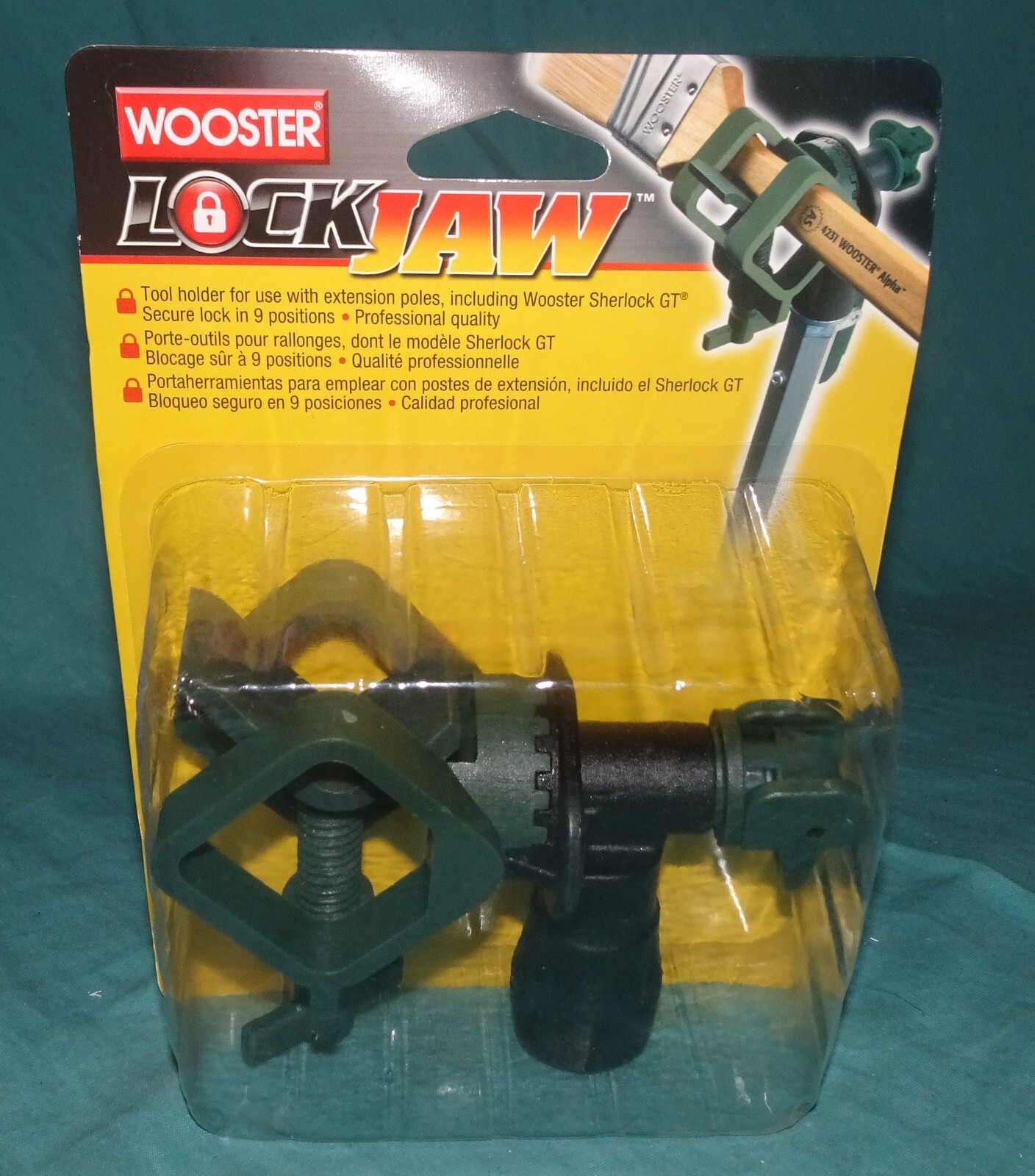 NEW Wooster Lock Jaw 1-3/8 in. Dia. Plastic Tool Handle Holder Green | eBay