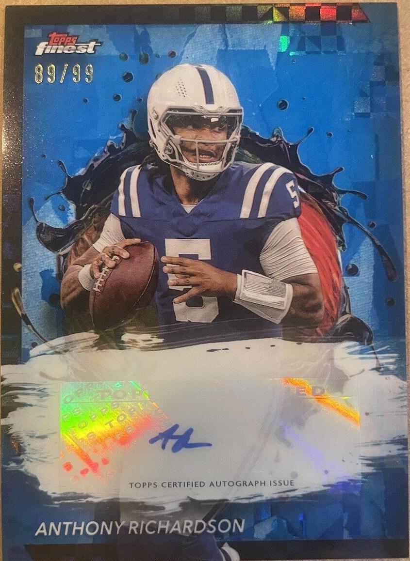 2024 Topps Finest - Finest Autographs Anthony Richardson #FA-ARI Blue ...