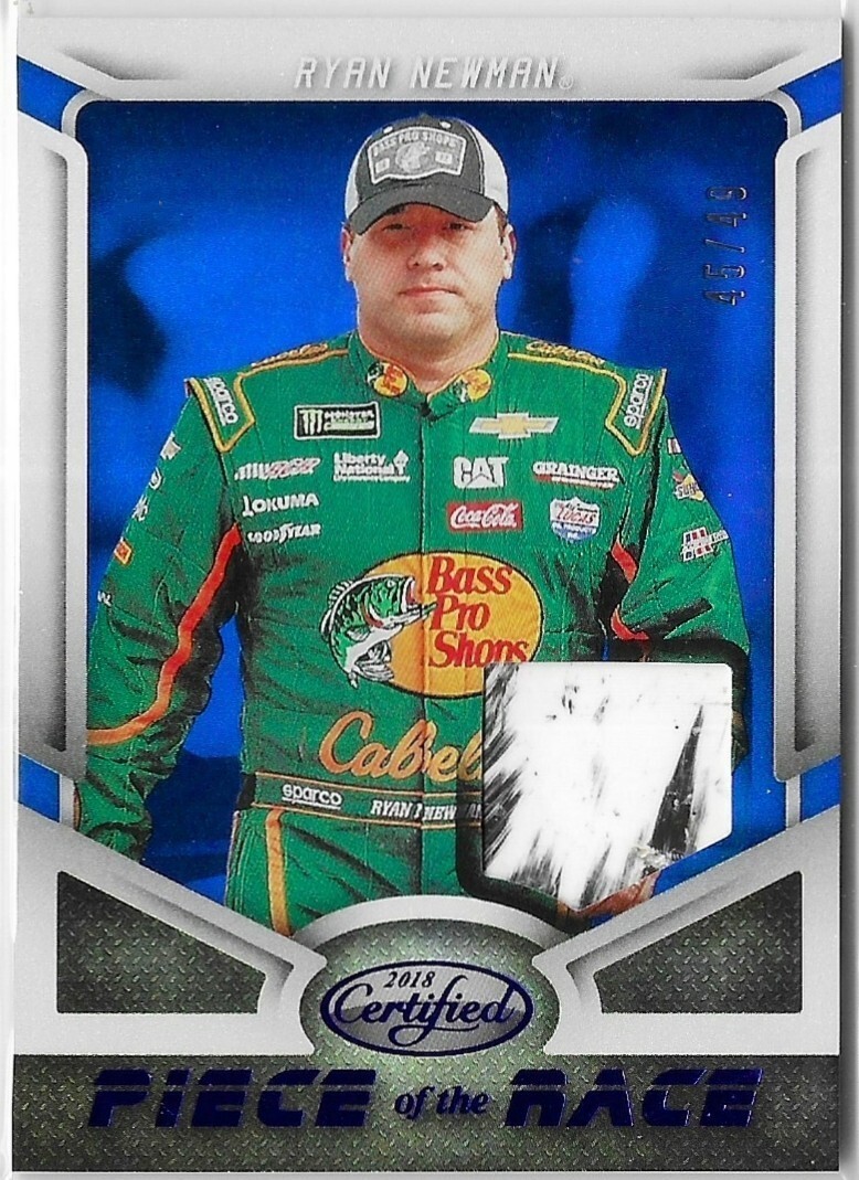 2018 Panini Certified Blue Ryan Newman Race Used Memorabilia Card /49 ...