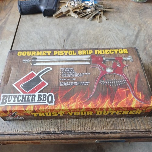 Gourmet Pistol Grip Meat Injector-BUTCHER BBQ Syringe-50cc-NEVER USED ...
