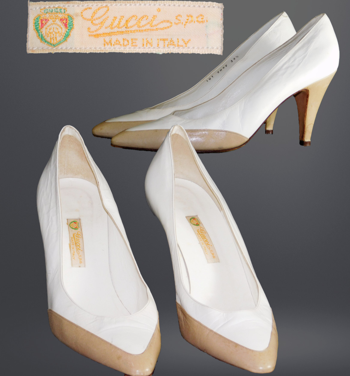 Vintage Gucci High Heel Leather Pumps Womens US Size … - Gem