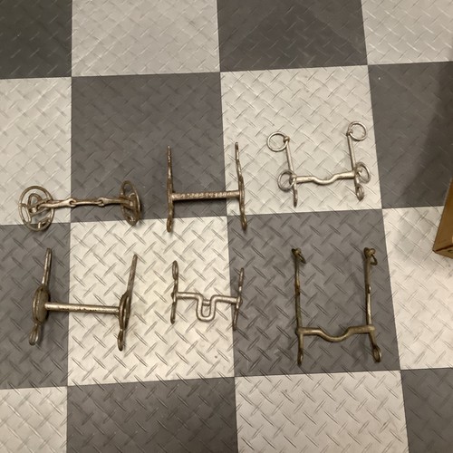 Lot Of 6 Vintage Horse equine tack bridle bits and Western Lot Very ...