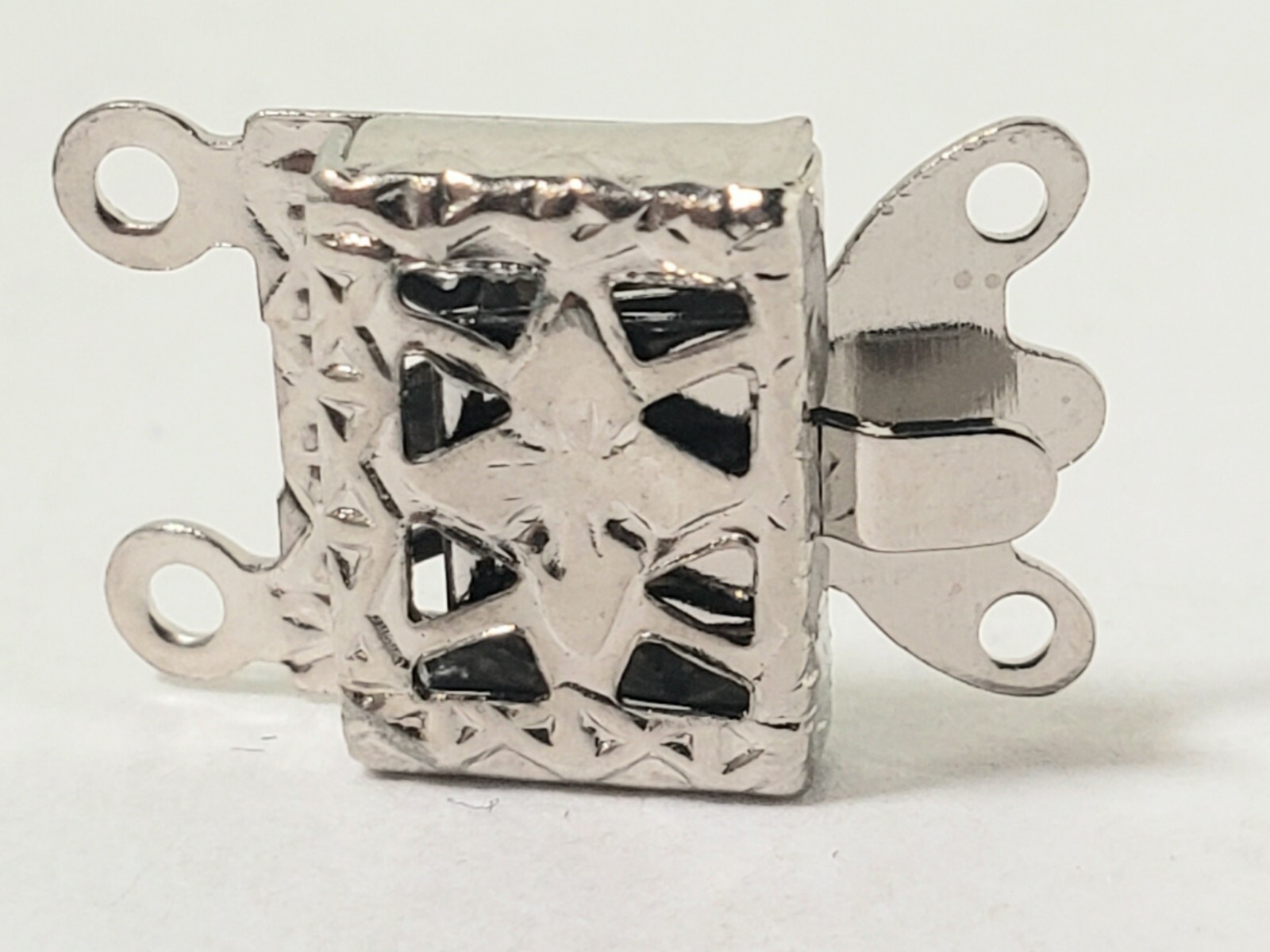 Jewelry Box Clasp 2 Strand Silver Color Push Pull Clasp Lot of 7 ...