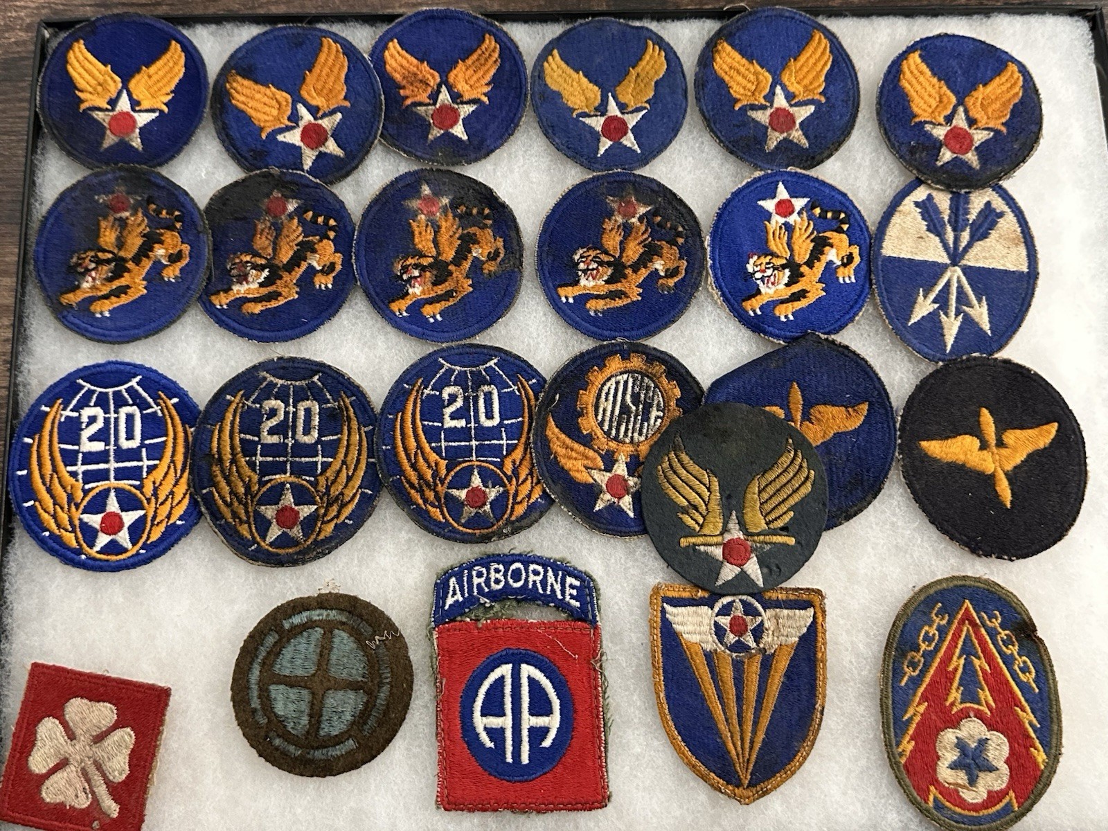 WWII U.S. Army Air Force Patches Lot And Case USAAF Patches Original ...