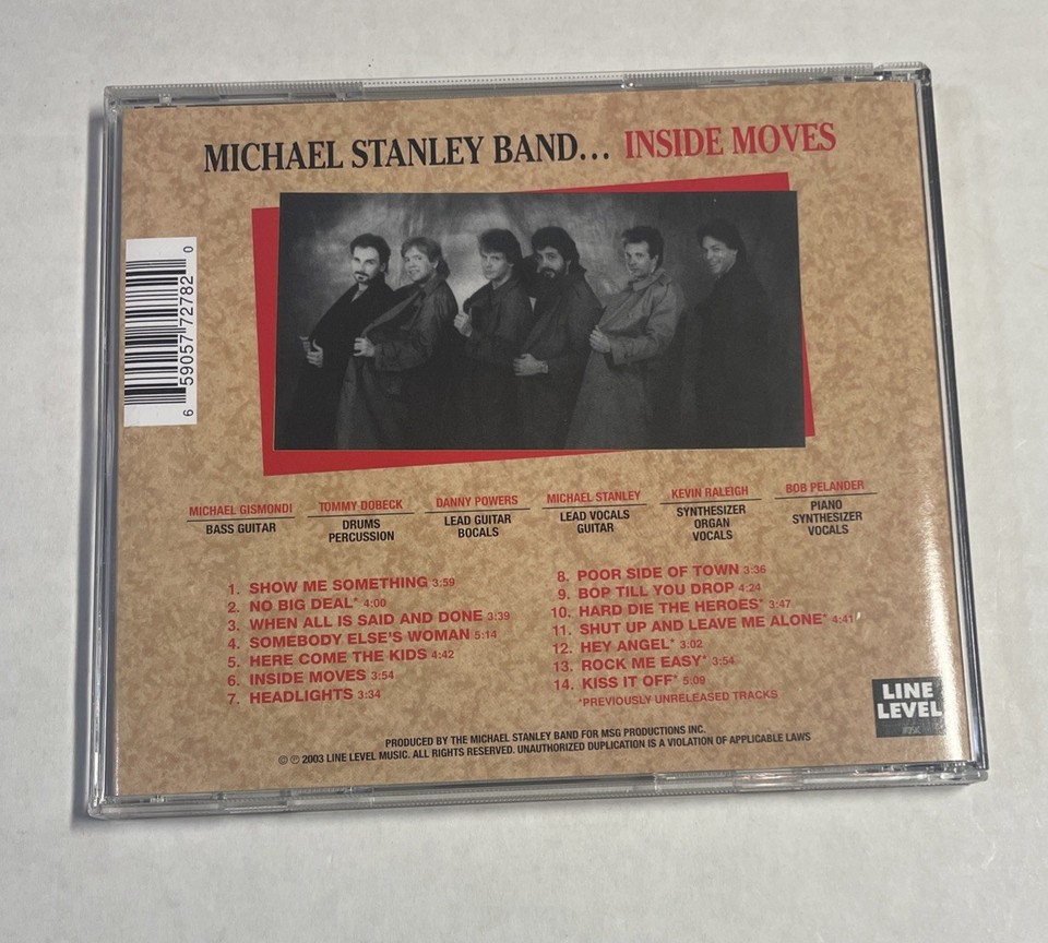 Michael Stanley Band Cd Inside Moves | eBay