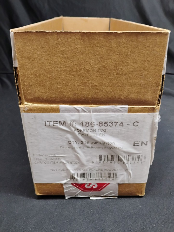 EMPTY Pokemon TCG: Scarlet & Violet SV03 Obsidian Flames Booster Box ...