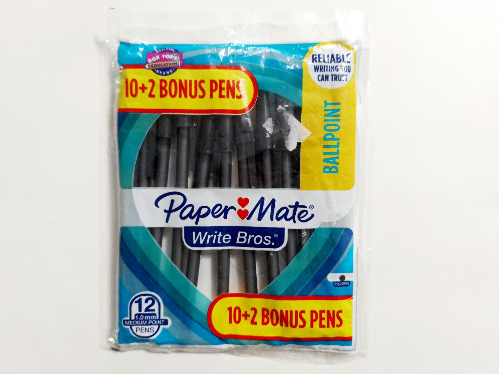 PAPERMATE Write Bros 12 Black Ballpoint Pens 1.0 Mm - Buy 1 Get 2 for ...