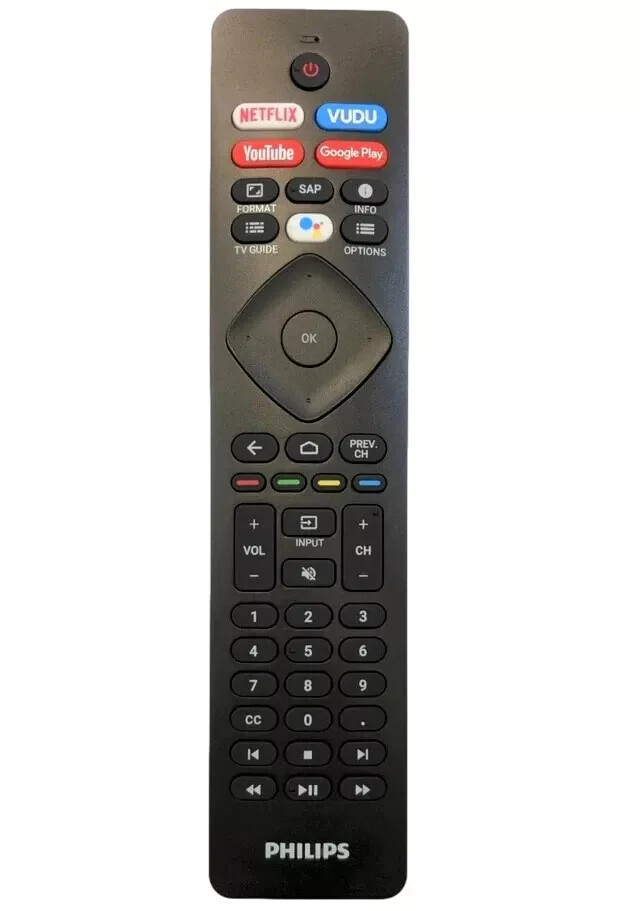 NEW Philips Android Smart TV Voice Remote RF-402A-V14 NETFLIX VUDU ...