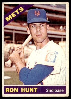 1966 Topps Baseball Card (Damaged) Ron Hunt New York Mets #360 | eBay