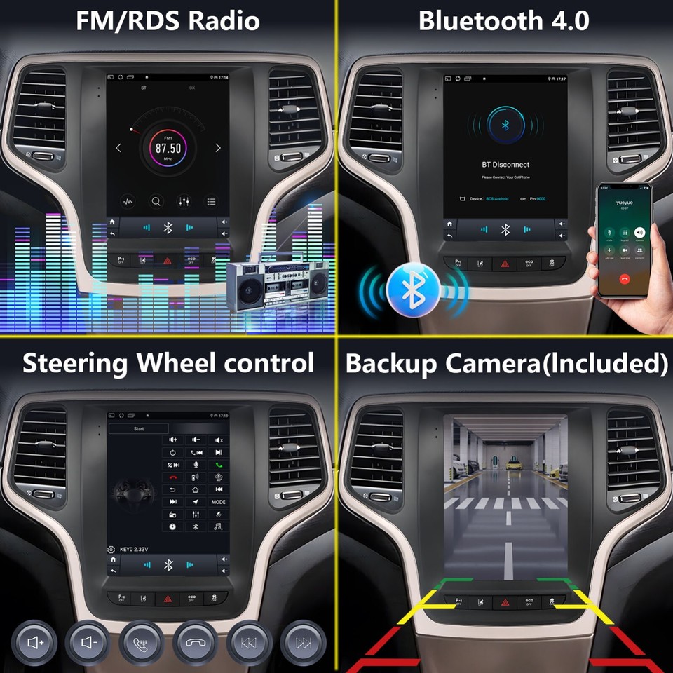 For Jeep Grand Cherokee 2014-2020 Car Radio Stereo Carplay Gps Navi ...