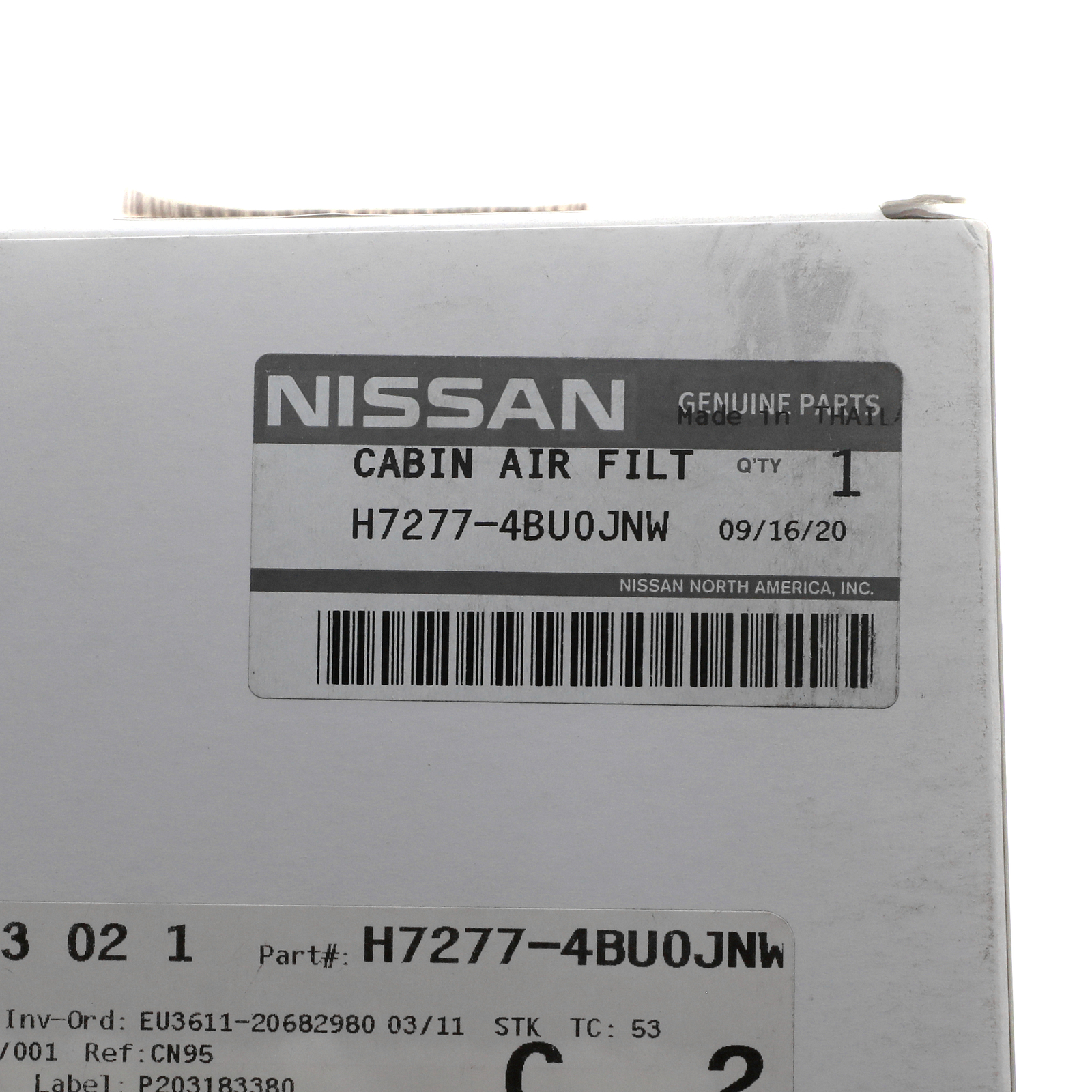Genuine Nissan Cabin Air Filter H7277-4bu0jnw for sale online | eBay