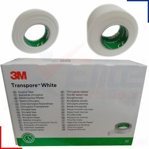 3M Transpore Tape 1.25cm or 2.5cm x 9.1m Surgical Medical White Tapes ...