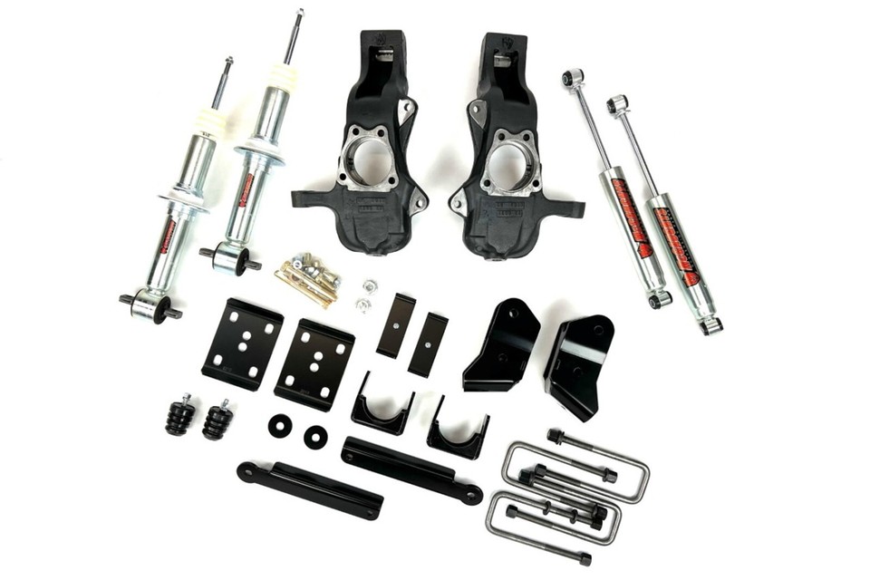 McGaughys 2.5"/4" Drop Sierra 2019-2026 1500 Complete Lowering Kit with ...